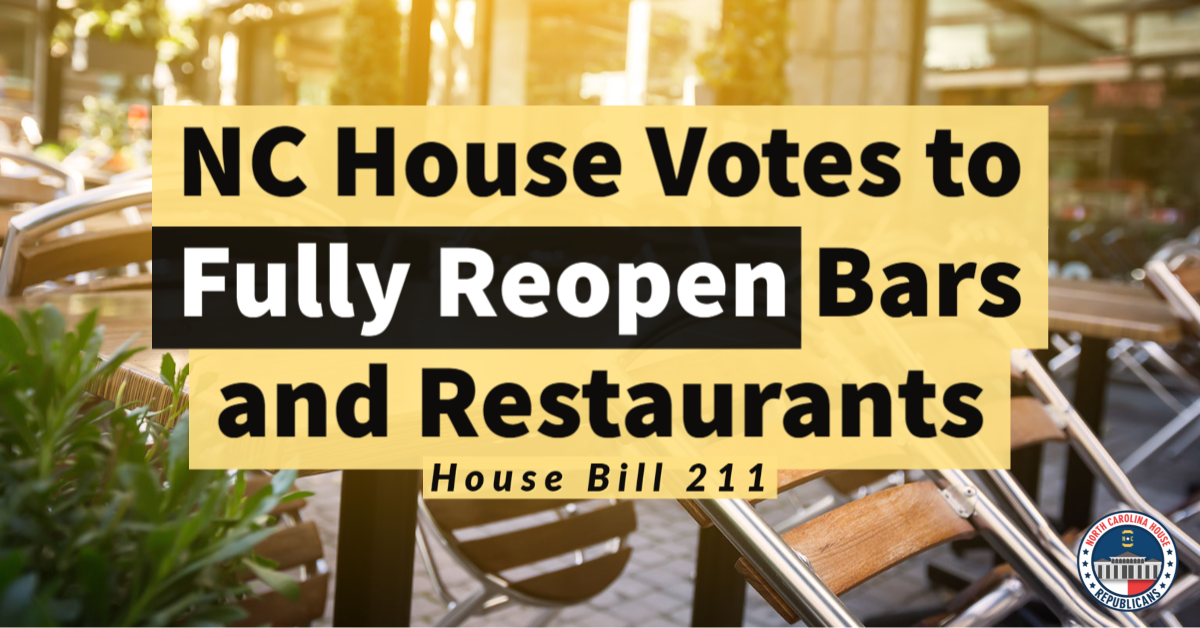 Reopening Legislation for Service Industry Passes NC House ...